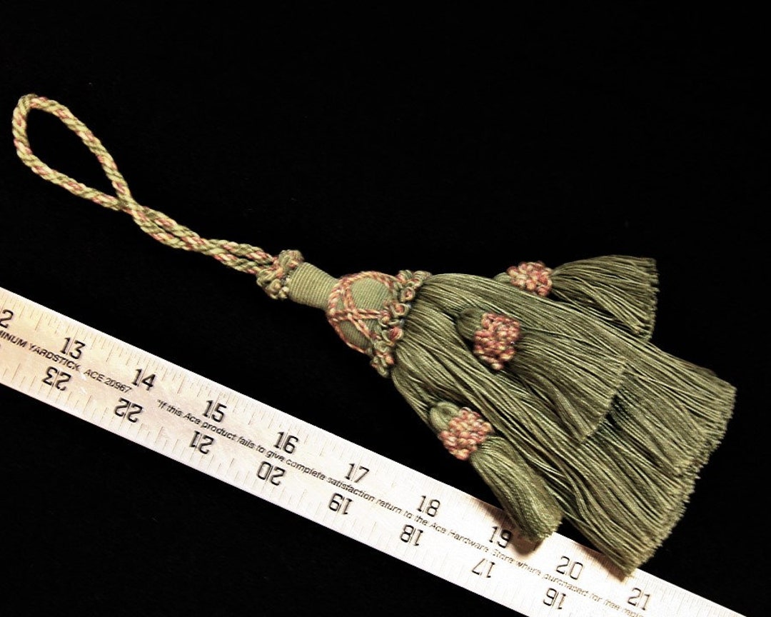 6" Tassel Sage & Dusty Mauve - Etsy