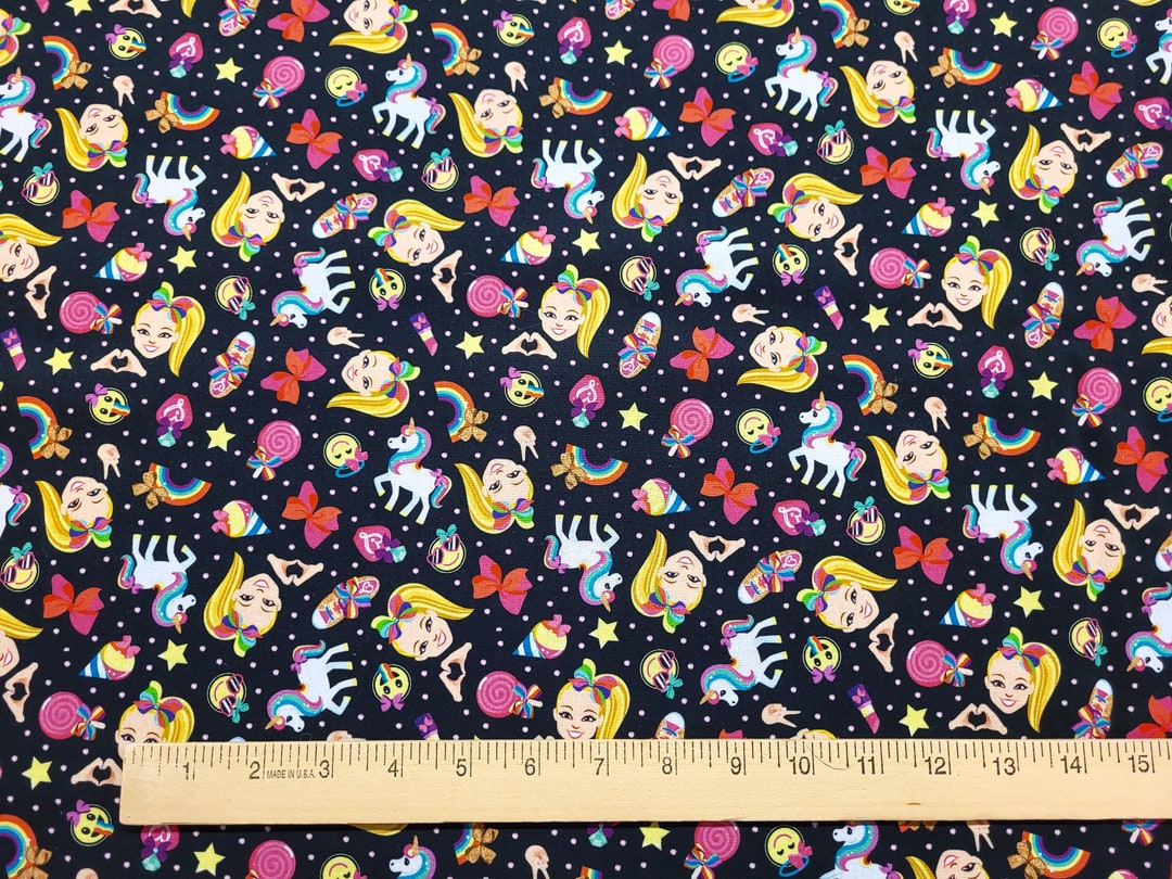 Jojo Rainbow Emoji Print 100% Cotton Fabric - by the Yard - Etsy