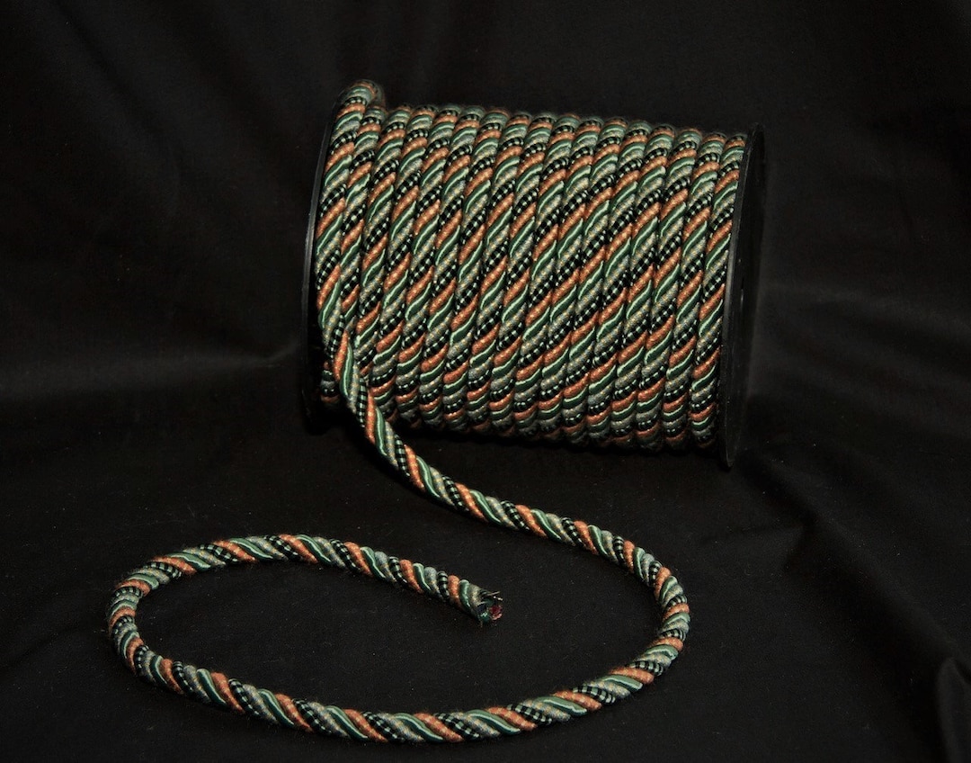 3/8" Teal Green, Rust & Wedgewood Blue Decorative Cording - 5 Yards - Etsy