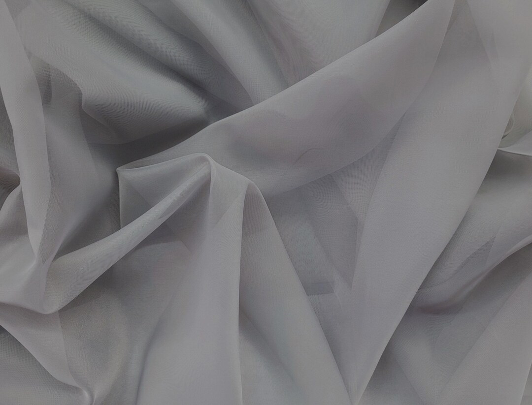 Silver Sheer Extra Wide Voile Fabric - by the Yard - Etsy