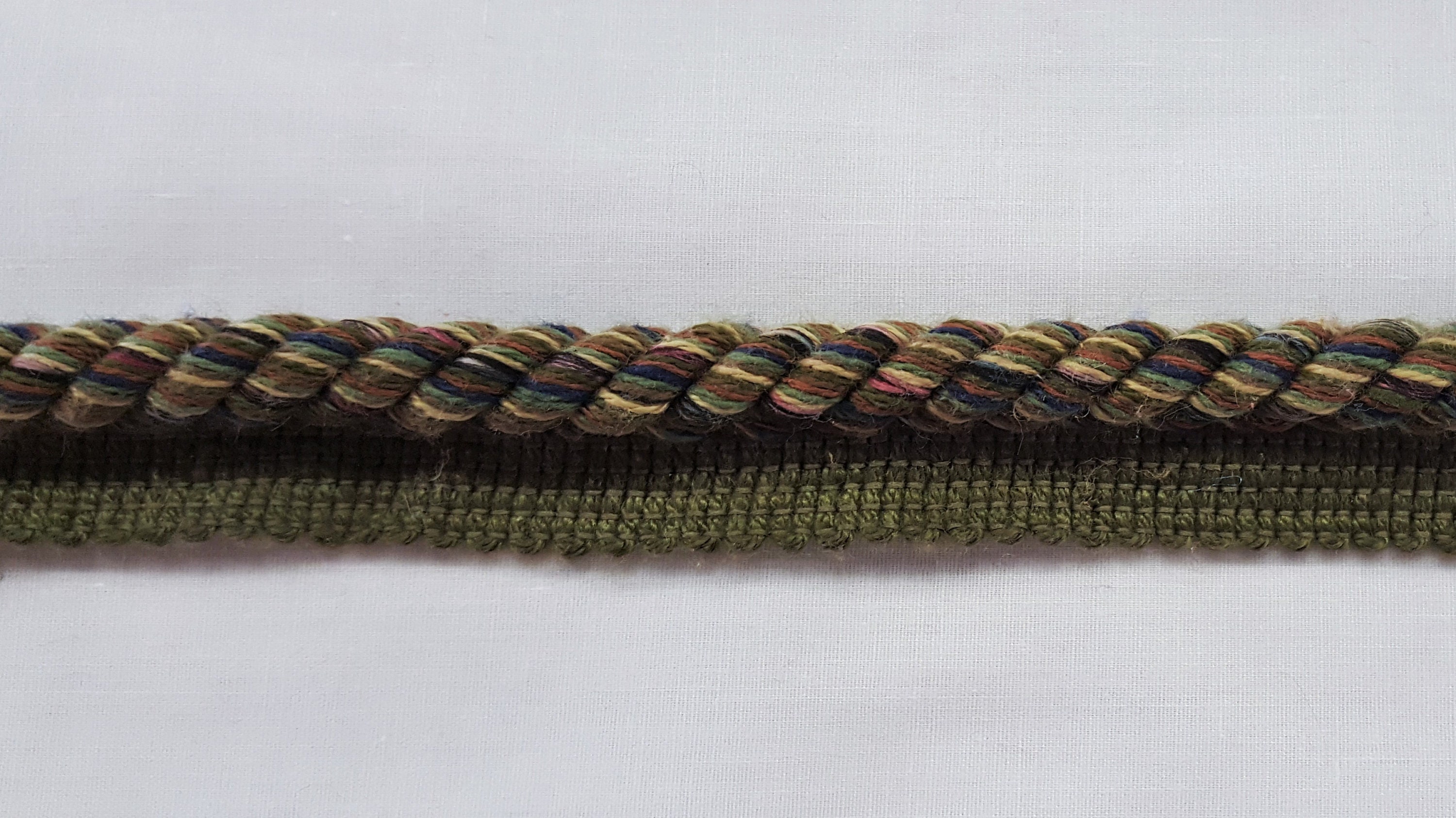 1/2 Olive Green Decorative Cord With Lip | Etsy
