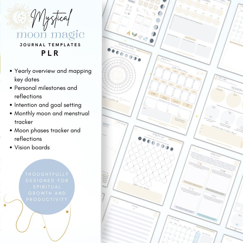 Moon & Astrology Journal Planner Bundle: Lunar Rituals, Trackers ...