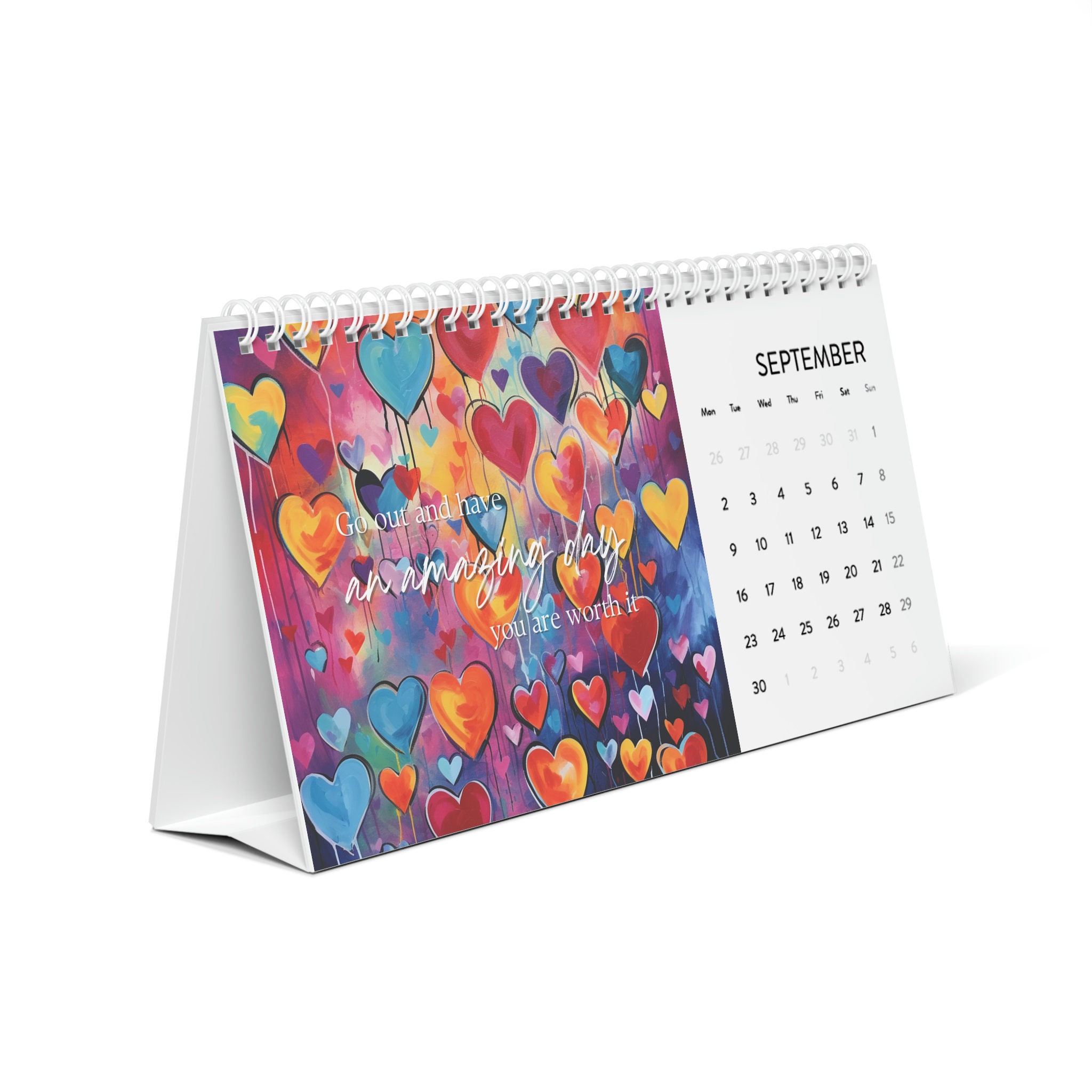 Desk Calander, Quotes to live by, dripping paint, 2024 Desk Calendar ...