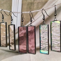 Round Stained Glass Window Earrings - Etsy