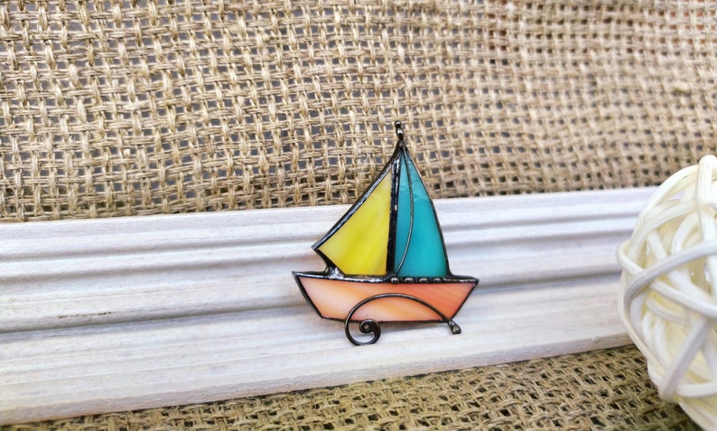 Sailing Boat Pin Nautical Brooch Color Block Jewelry,ship Jewelry ...