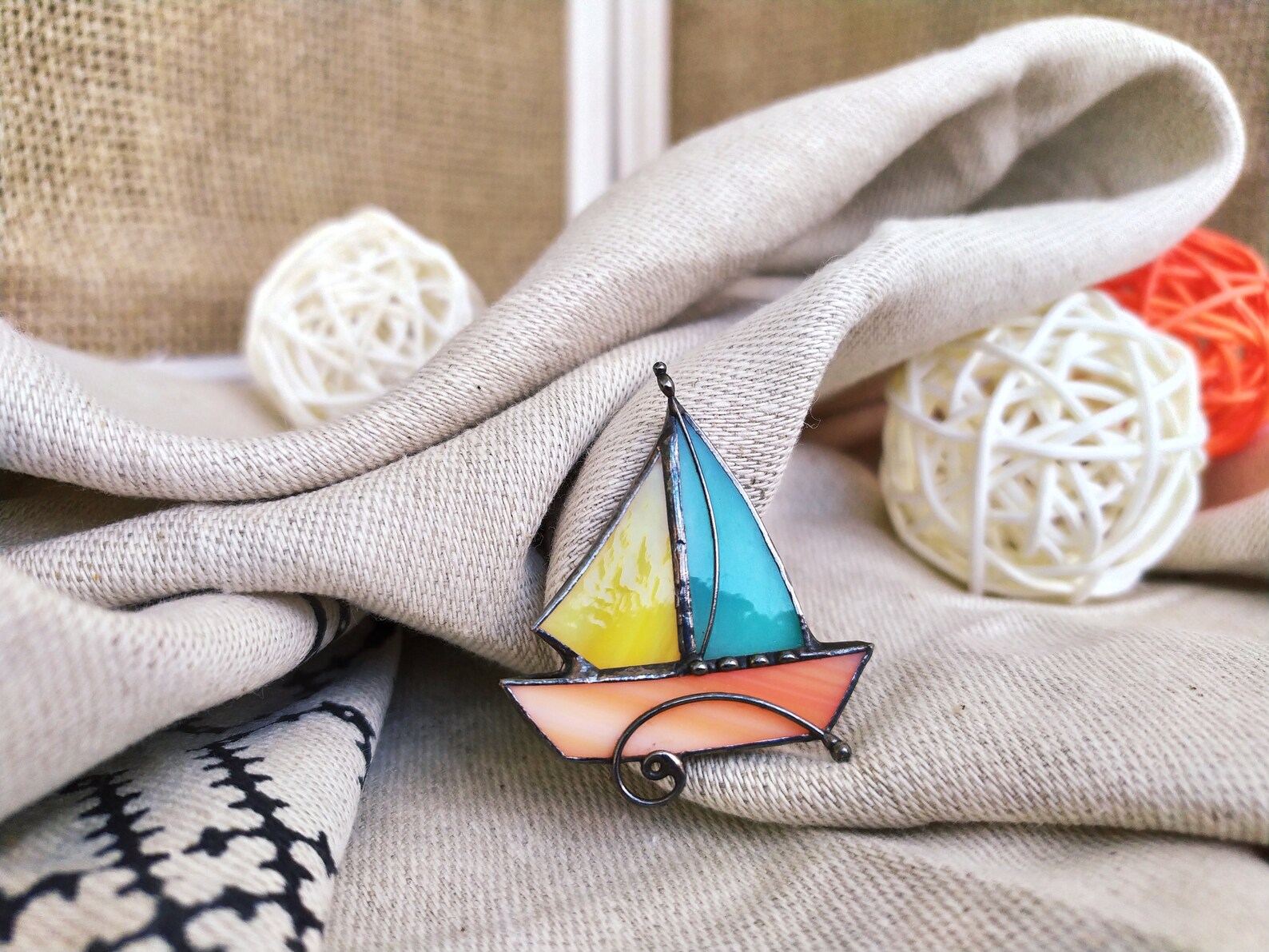Sailing Boat Pin Nautical Brooch Color Block Jewelry,ship Jewelry ...