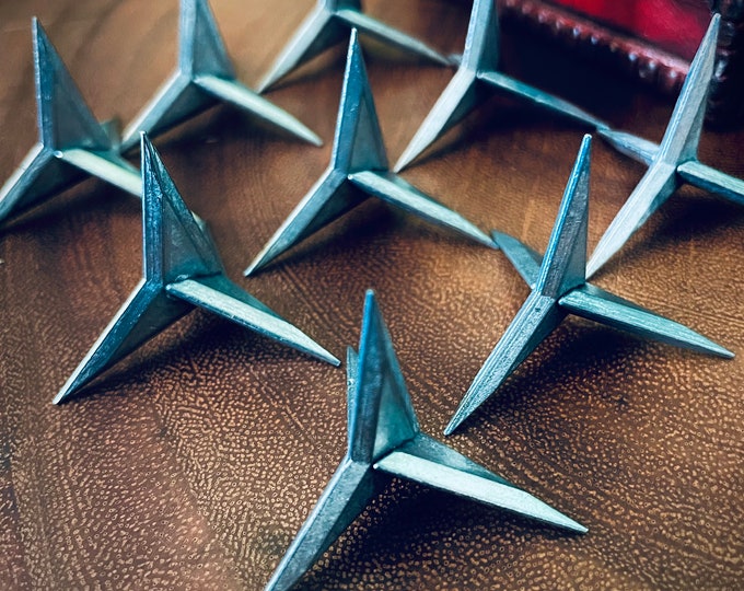 Set of 9 Japanese Makibishi 撒菱 / Tetsubishi 鉄菱 Caltrops & Custom ...