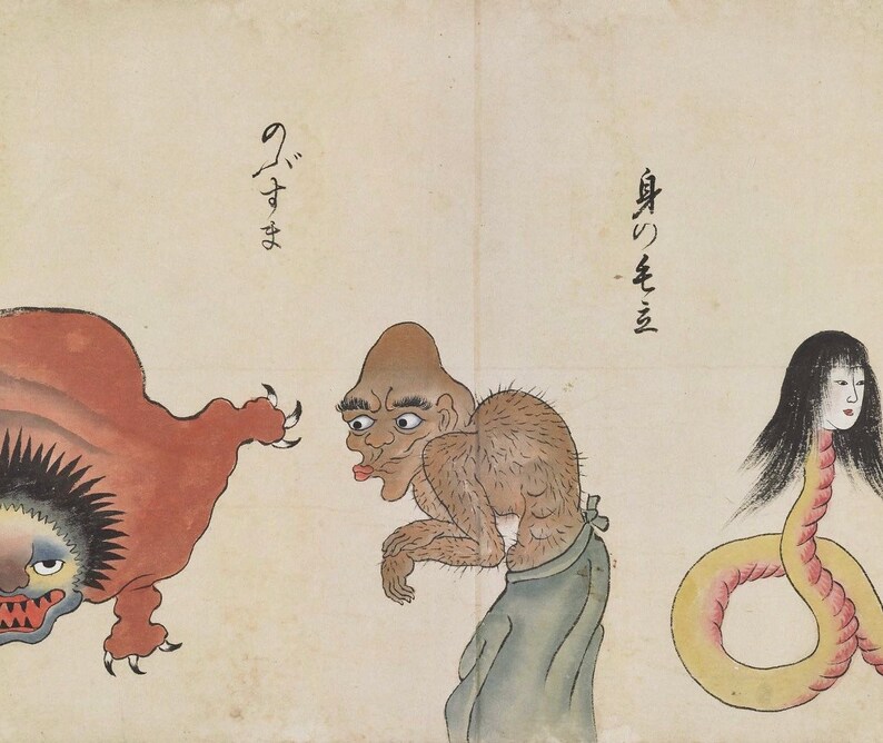 Digital Download - Yokai 妖怪 / Supernatural Entities Emaki - Etsy