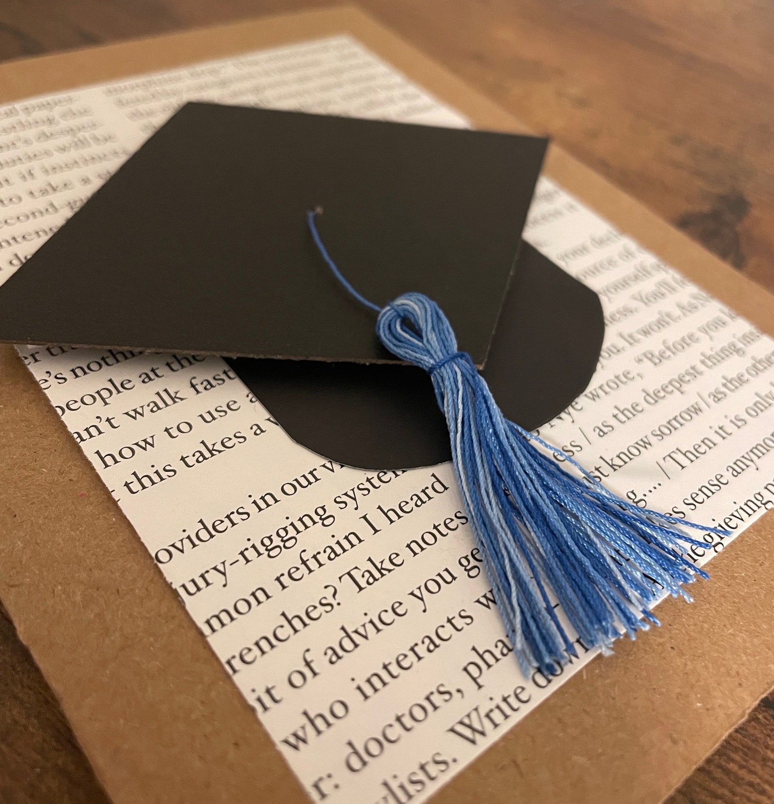 Graduation Cap Card Con-grad-ulations Card for Student, Eco-friendly ...