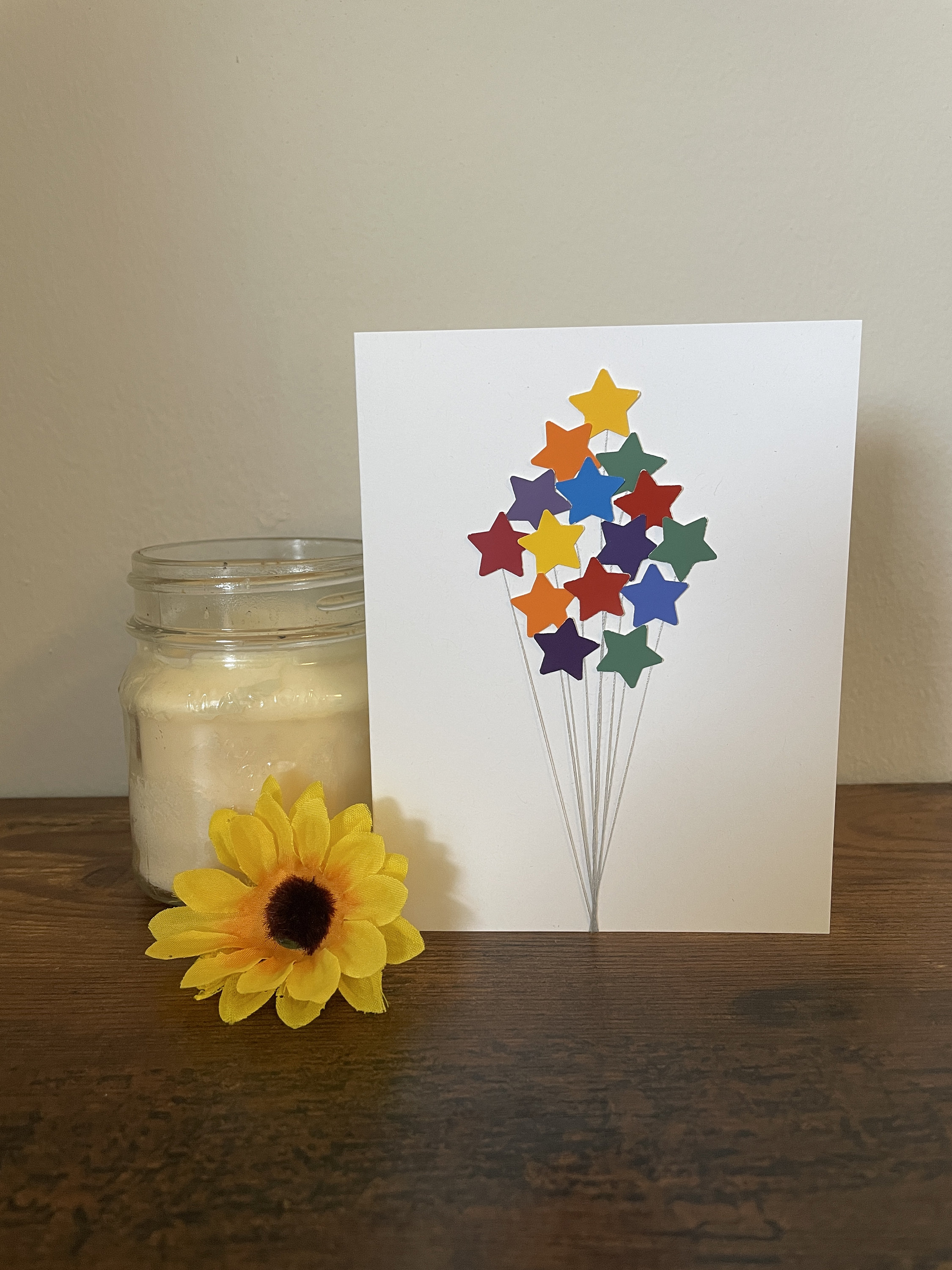 Custom Baby Card - Eco-friendly Card, Star Balloons Card for New ...