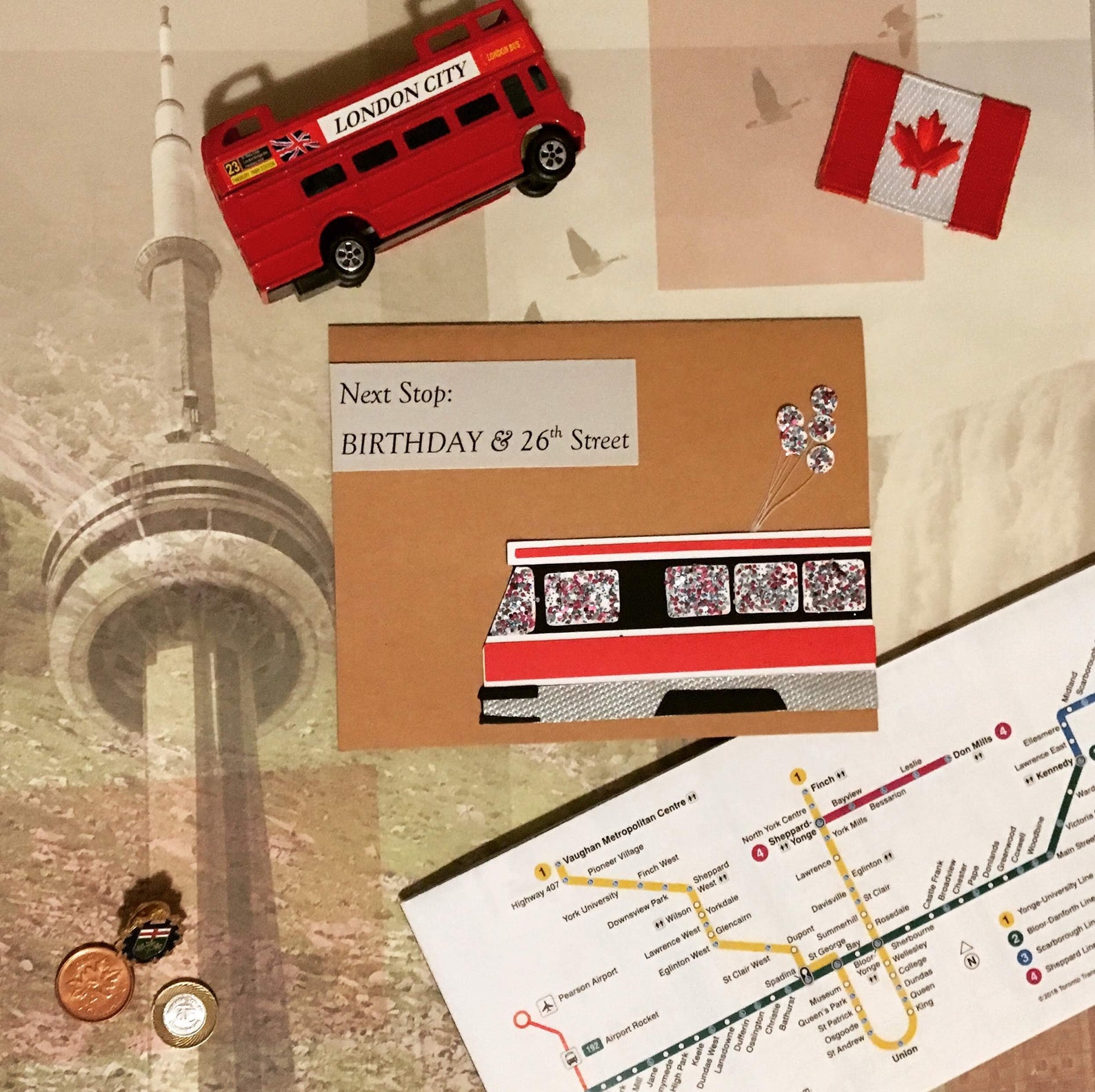 Toronto Birthday Card TTC Streetcar Toronto Transit-themed | Etsy