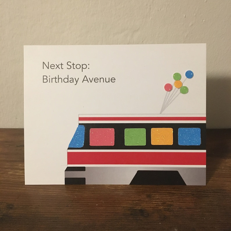 Toronto Birthday Card TTC Streetcar, Toronto Transit-themed Card, Happy ...