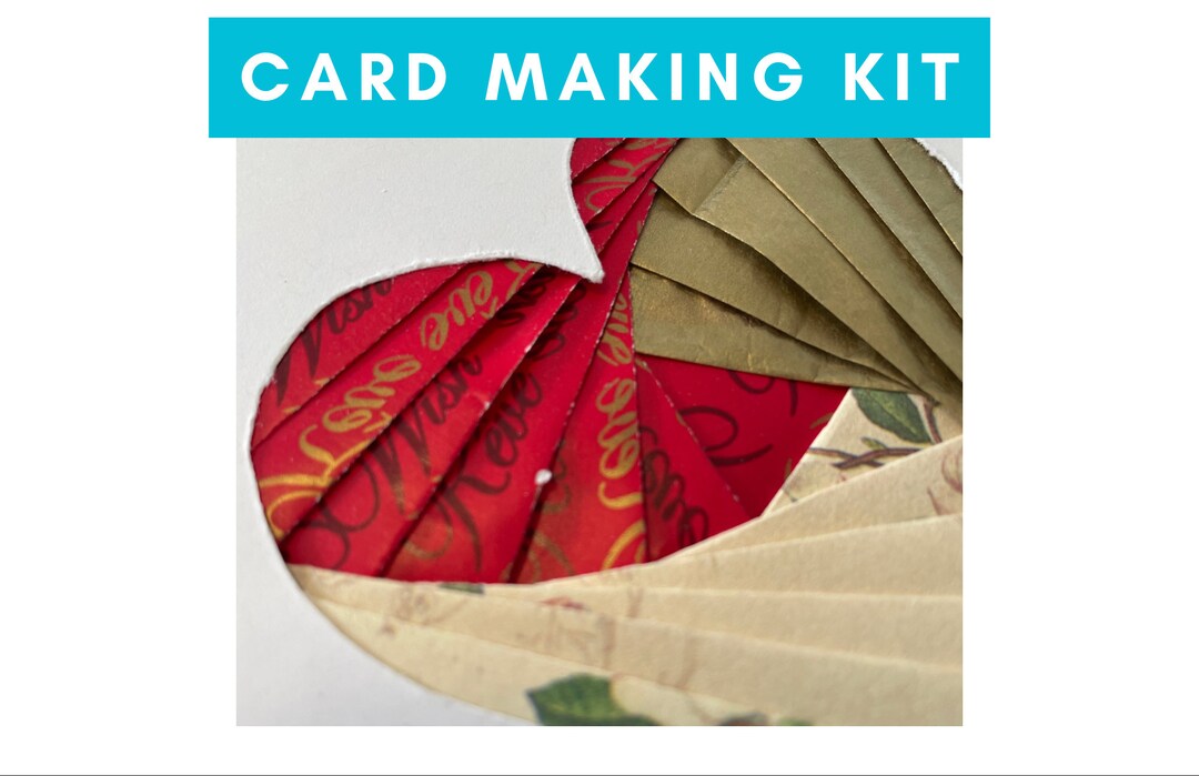 Geometric Heart Card Kit - Card-making Kit, Iris Fold Card Kit, Kids ...