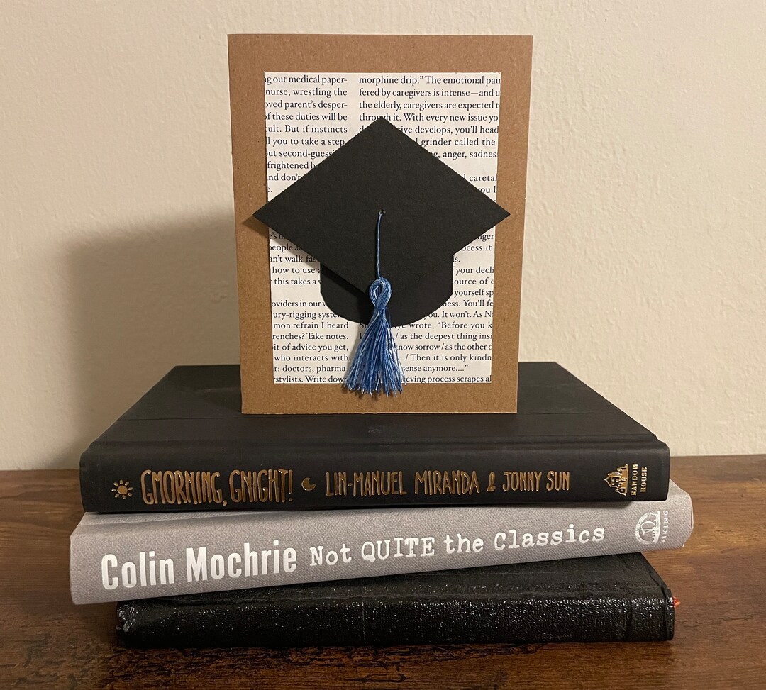 Graduation Cap Card- Con-grad-ulations Card for Student, Eco-friendly ...