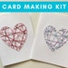 String Art Heart Card Kit - Card-making Kit, Embroidered Card Kit, Fun ...