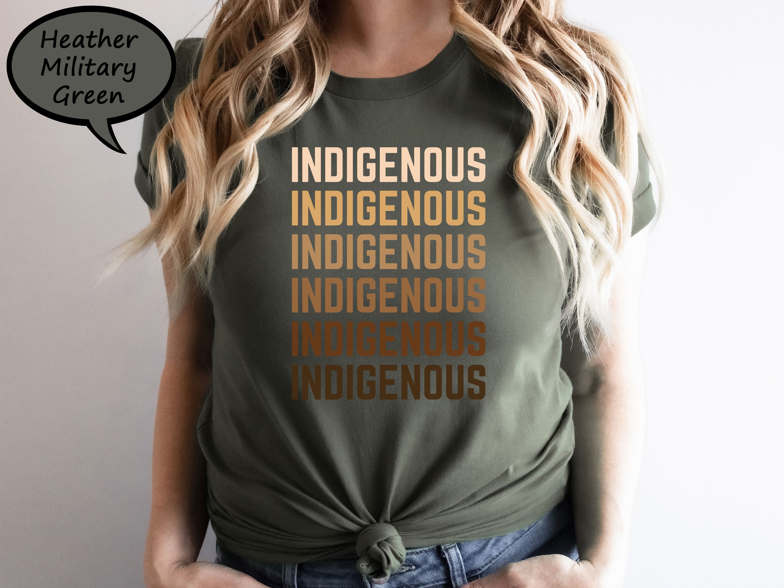 Indigenous Shirt, Indigenous Repeated Word T-shirt, Proud Indigenous ...