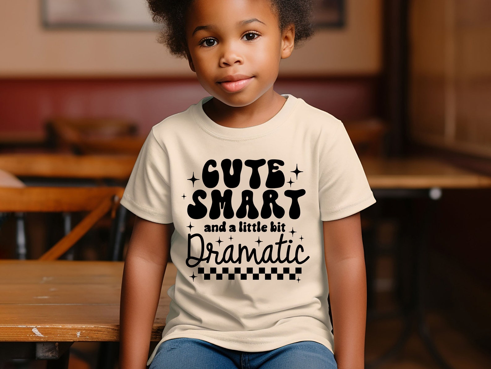 Cute Smart and A Little Bit Dramatic Shirt, Funny Toddler Shirt ...