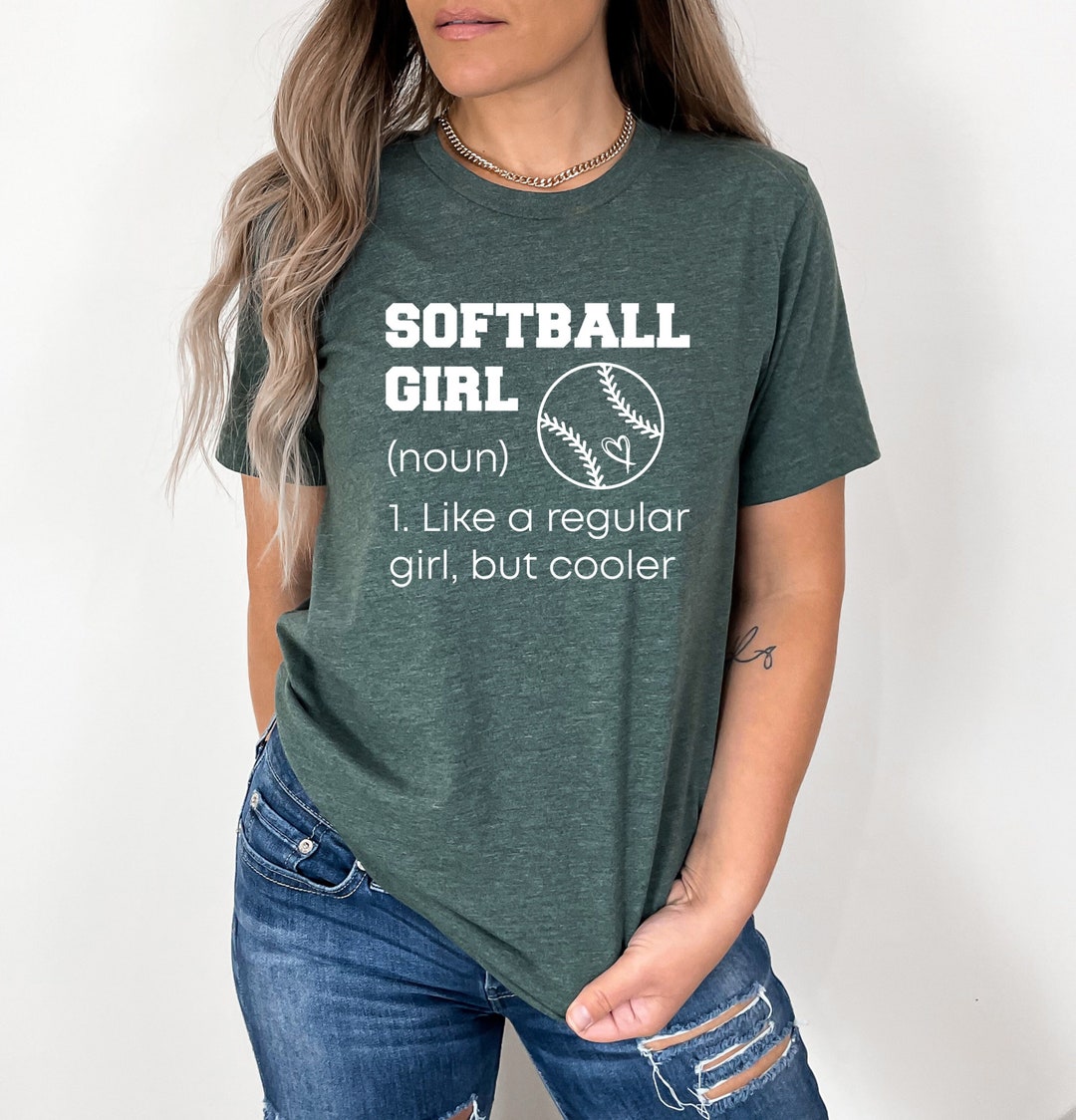 Softball Girl Explanation Shirt, Softballer Saying Shirt, Women Sport ...