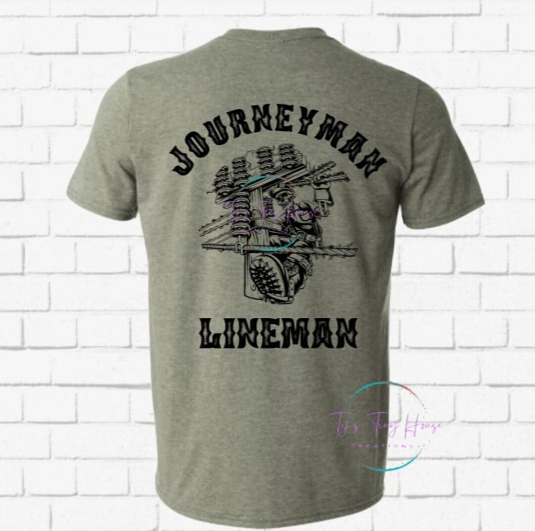 Journeyman Lineman Hard Hat Skeleton Lineman T-shirt Lineman - Etsy