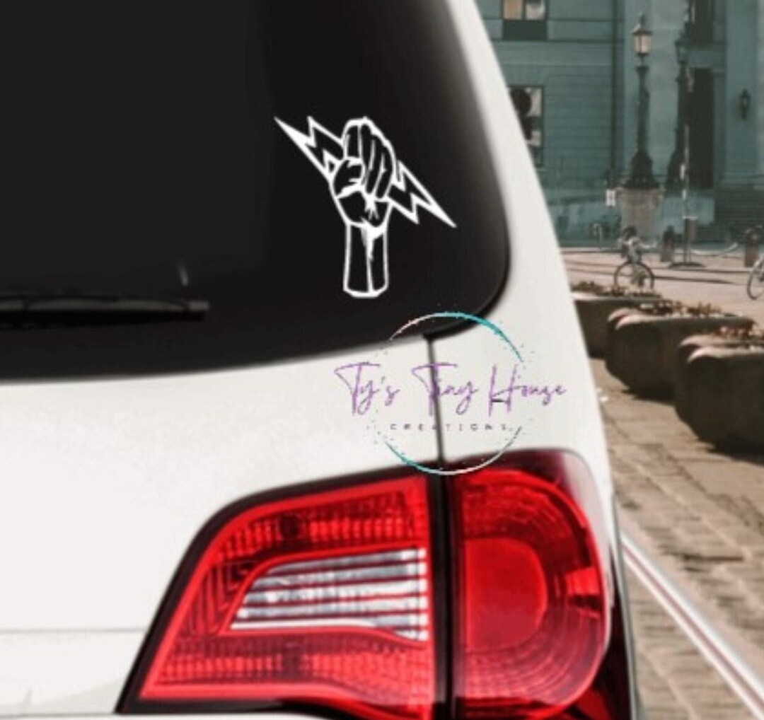 Lineman Fist Bolt Truck Decal, Electrician Fist Bolt, Vinyl Truck Decal ...