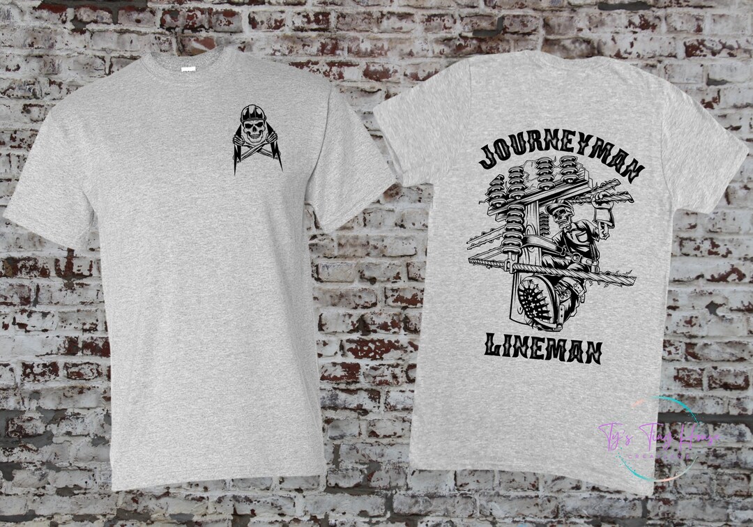 Journeyman Lineman Hard Hat Skeleton, Lineman T-shirt, Lineman Vintage ...