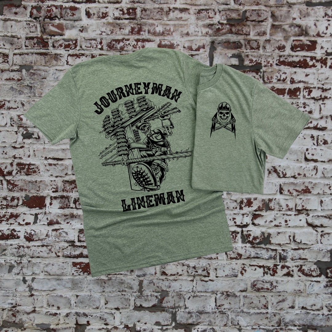 Journeyman Lineman Hard Hat Skeleton, Lineman T-shirt, Lineman Vintage ...
