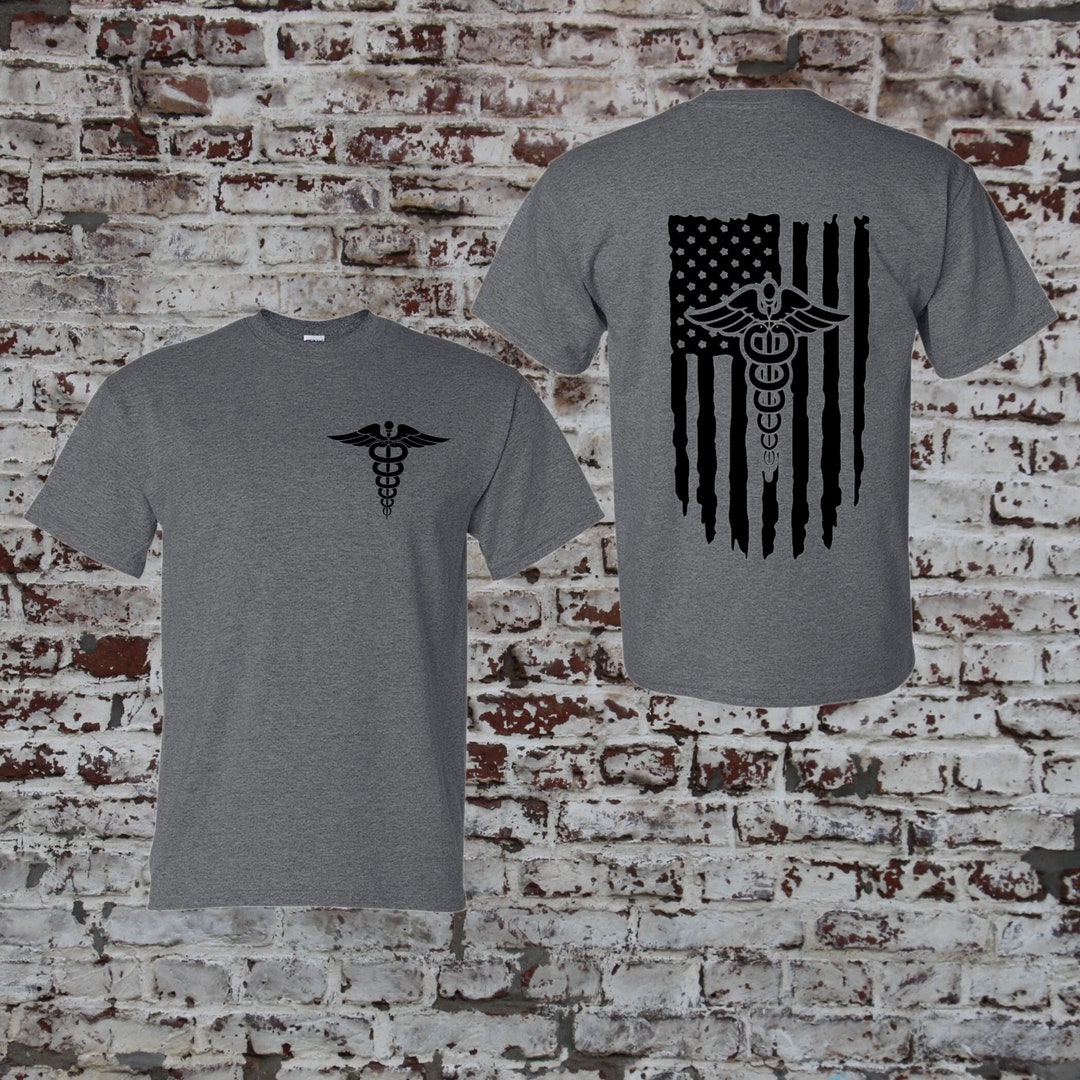 Caduceus American Flag T-shirt, Medical T-shirt, Medical T-shirt - Etsy