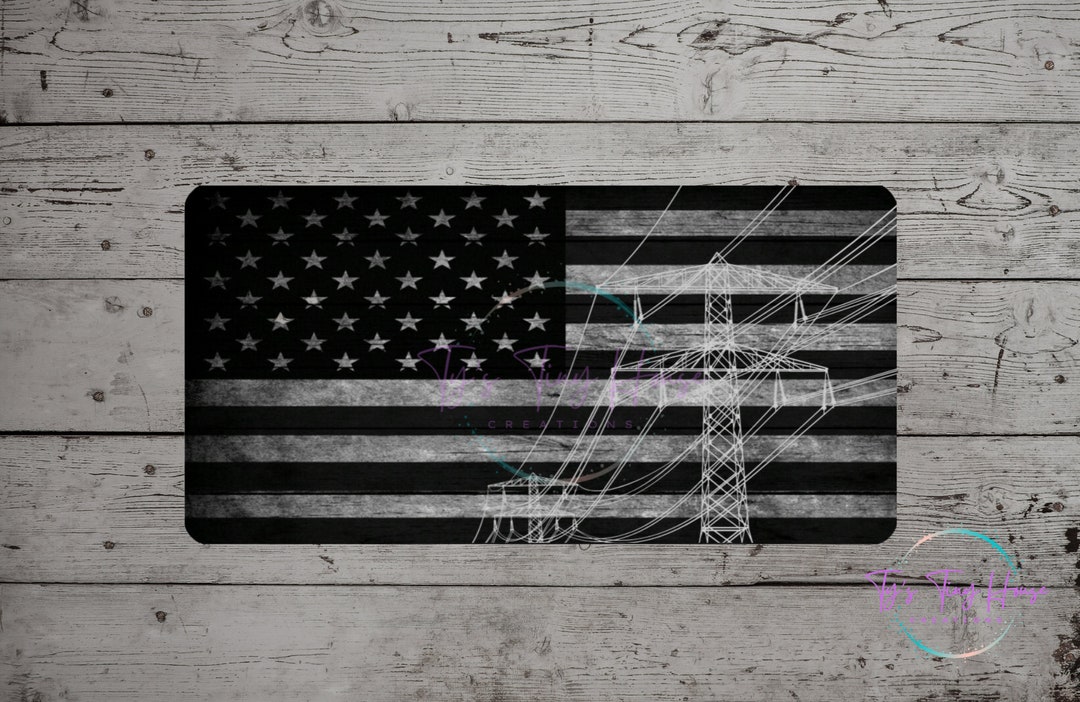 Transmission Tower License Plate, Power Lines Truck Tag, Lineman ...