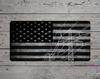 Lineman Custom License Plate Electrician IBEW - Etsy