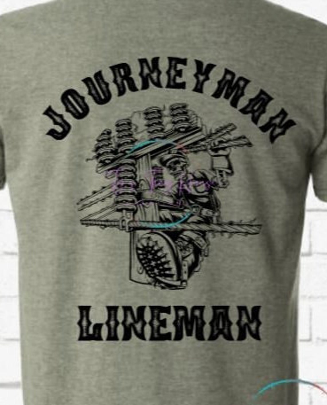 Journeyman Lineman Hard Hat Skeleton Lineman T-shirt Lineman - Etsy
