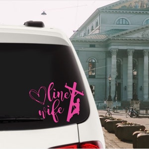 Lineman's Wife, Linewife, Linelife, Life on the Line, Car Decal, Laptop ...