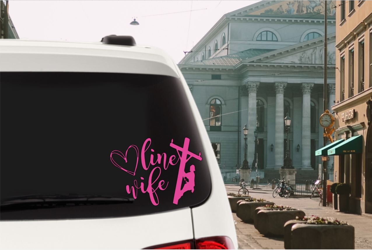 Lineman's Wife, Linewife, Linelife, Life on the Line, Car Decal, Laptop ...