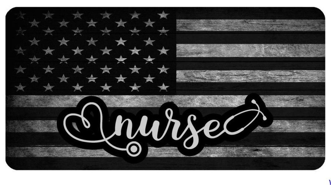 Nurse Vintage American Flag Nursing License Plate Nursing - Etsy