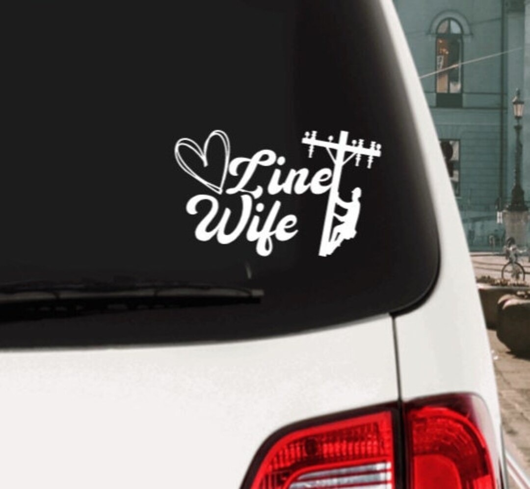 Linewife Heart Car Decal, Linewife Heart Truck Decal, Linewife Laptop ...