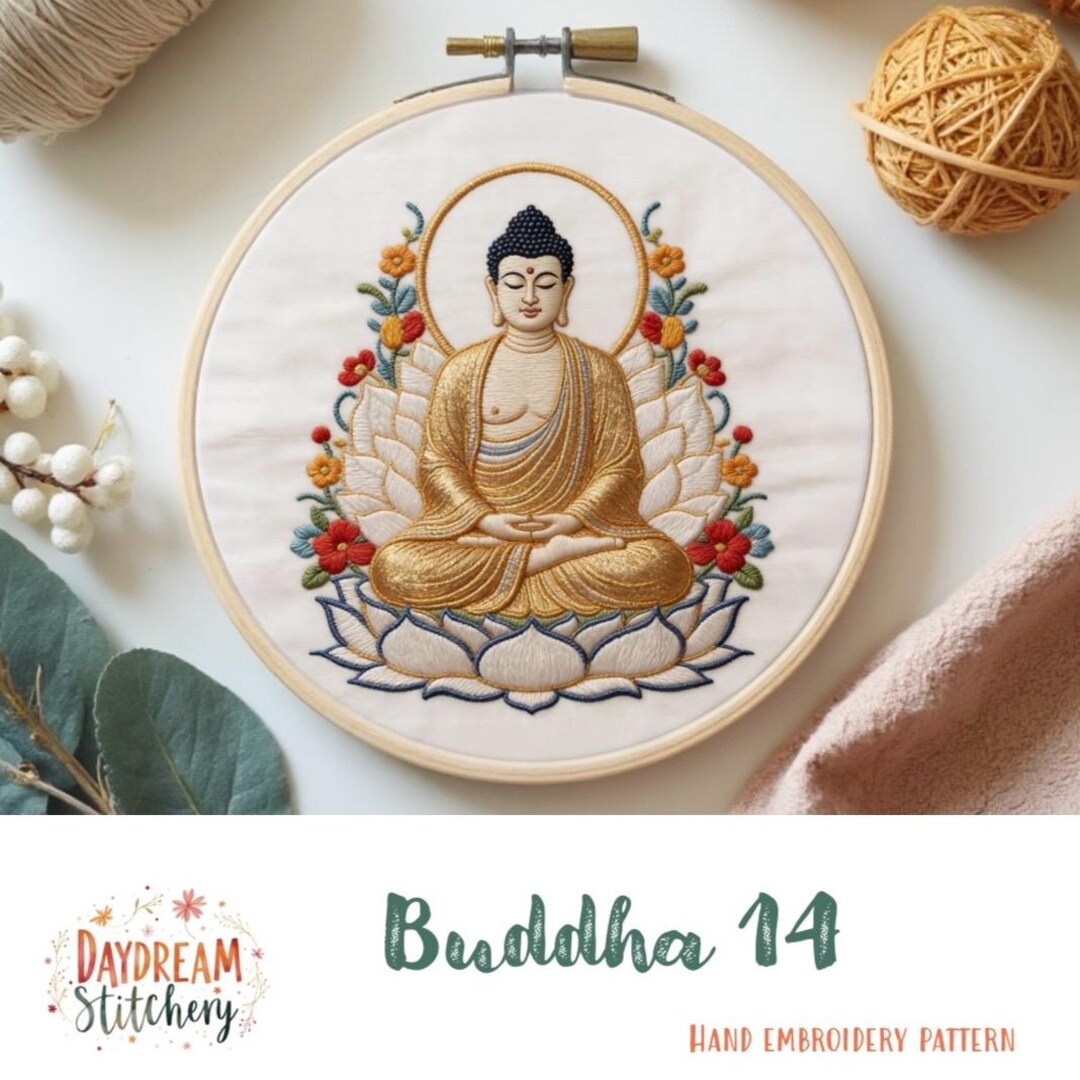 PDF Pattern Hand Embroidery Design: Buddha 14 (art Buddhist Zen ...