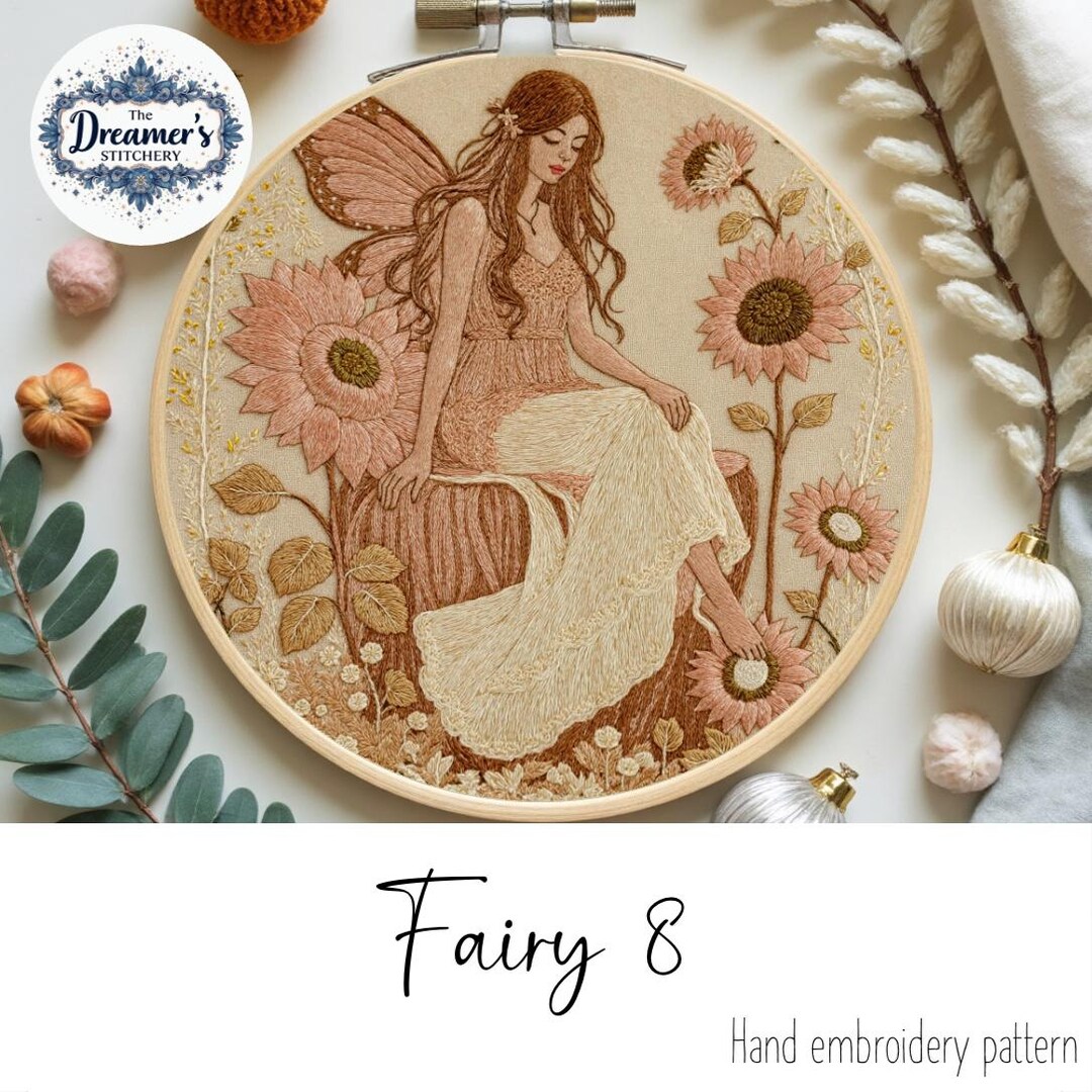 Printable Hand Embroidery Pattern: Fairy 8 (pdf File Download Magic ...