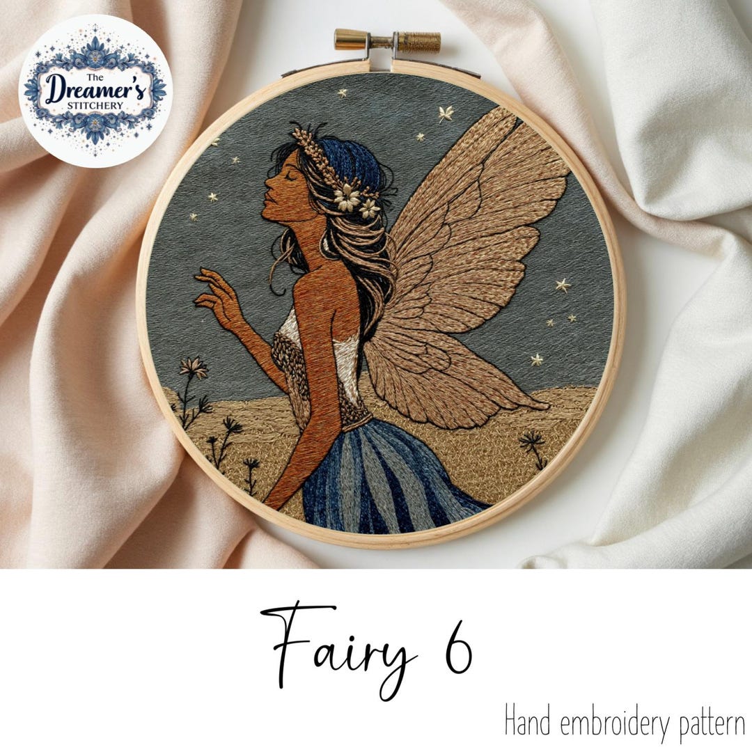 Printable Hand Embroidery Pattern: Fairy 6 (pdf File Download Magic ...