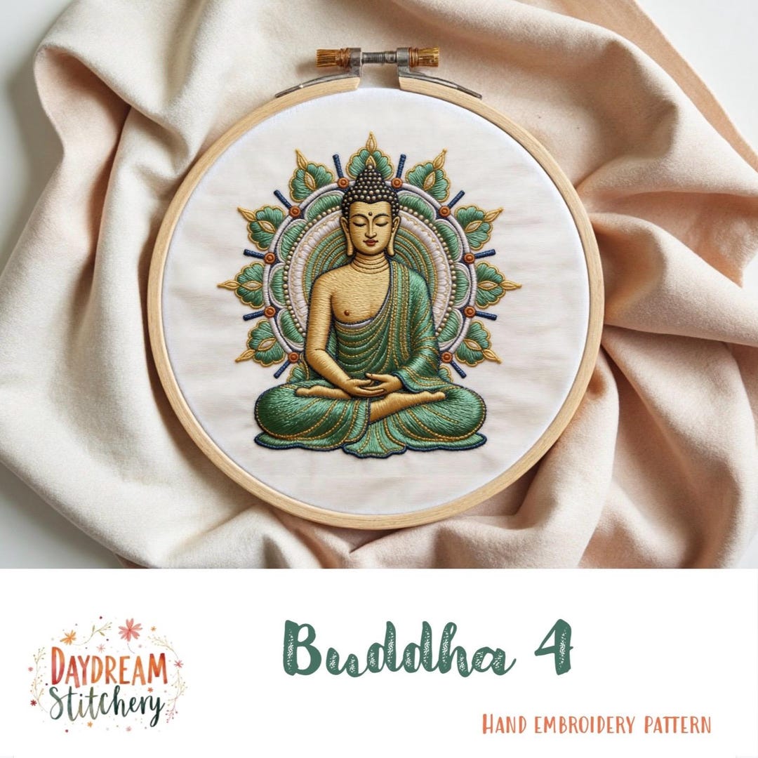 PDF Pattern Hand Embroidery Design: Buddha 4 (art Buddhist Zen Symbolic ...