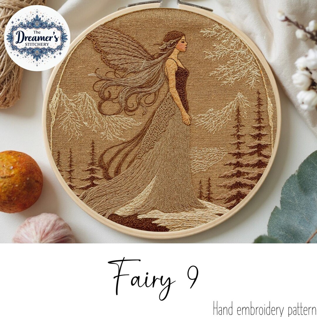 Printable Hand Embroidery Pattern: Fairy 9 (pdf File Download Magic ...