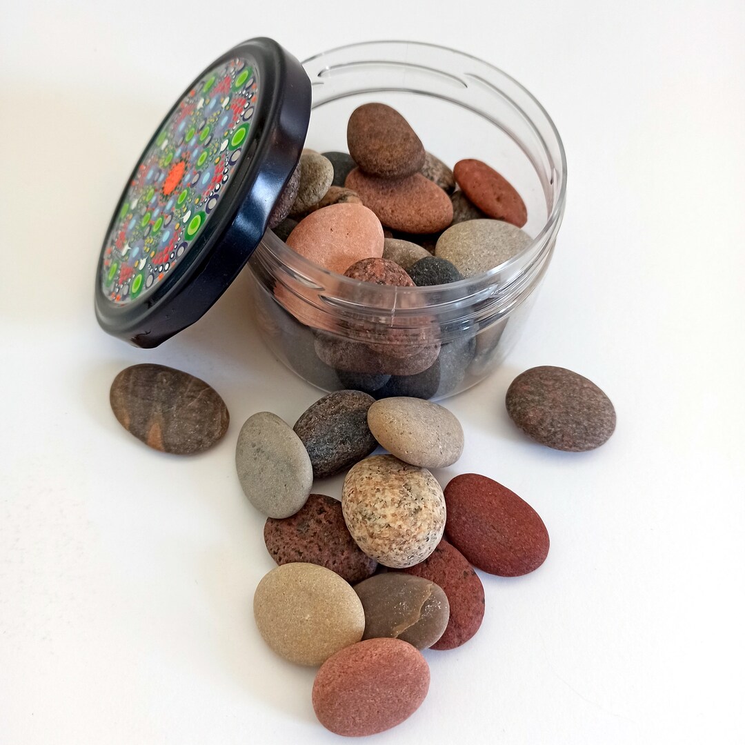 40 Pieces, Baltic Sea Pebbles in Jar. - Etsy
