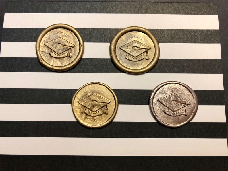 Grad Cap Self Adhesive Wax Seals /graduation Cap Wax Seal / | Etsy