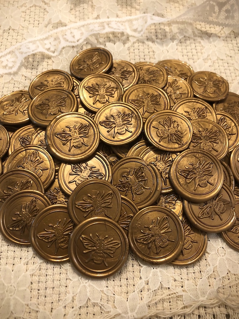 Self Adhesive Wax Seals / Bee Wax Seal / Bee Wax Stamp / Wedding ...