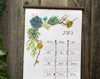 2020 Succulent Calendar (digital Download Only) - Etsy