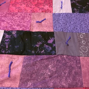 Brick Flowers - Window Pane - Panel Quilt - Purple - King - Queen - - Etsy