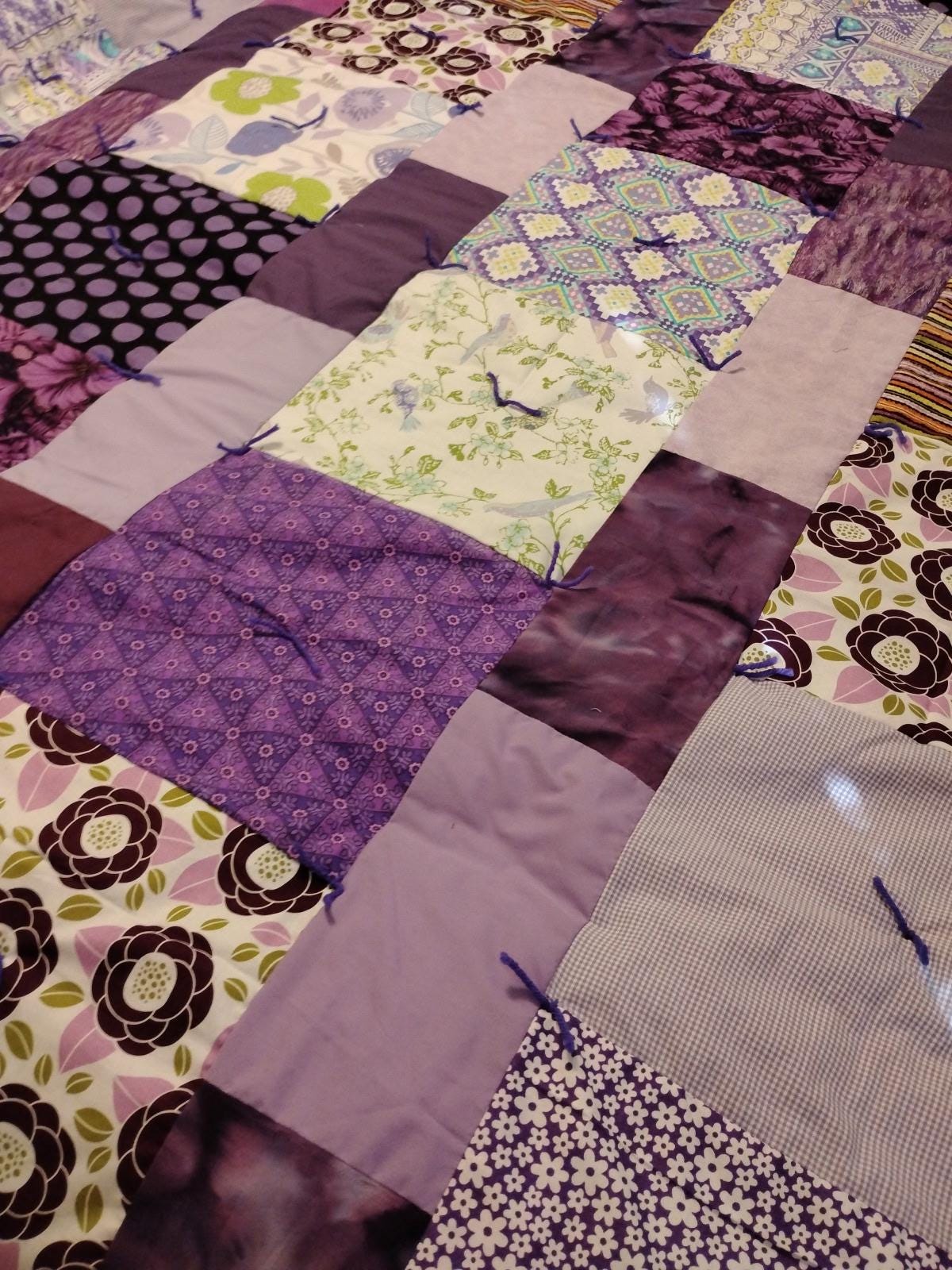 Purples - Different Patterns of Purple Fabric - Blanket - Etsy