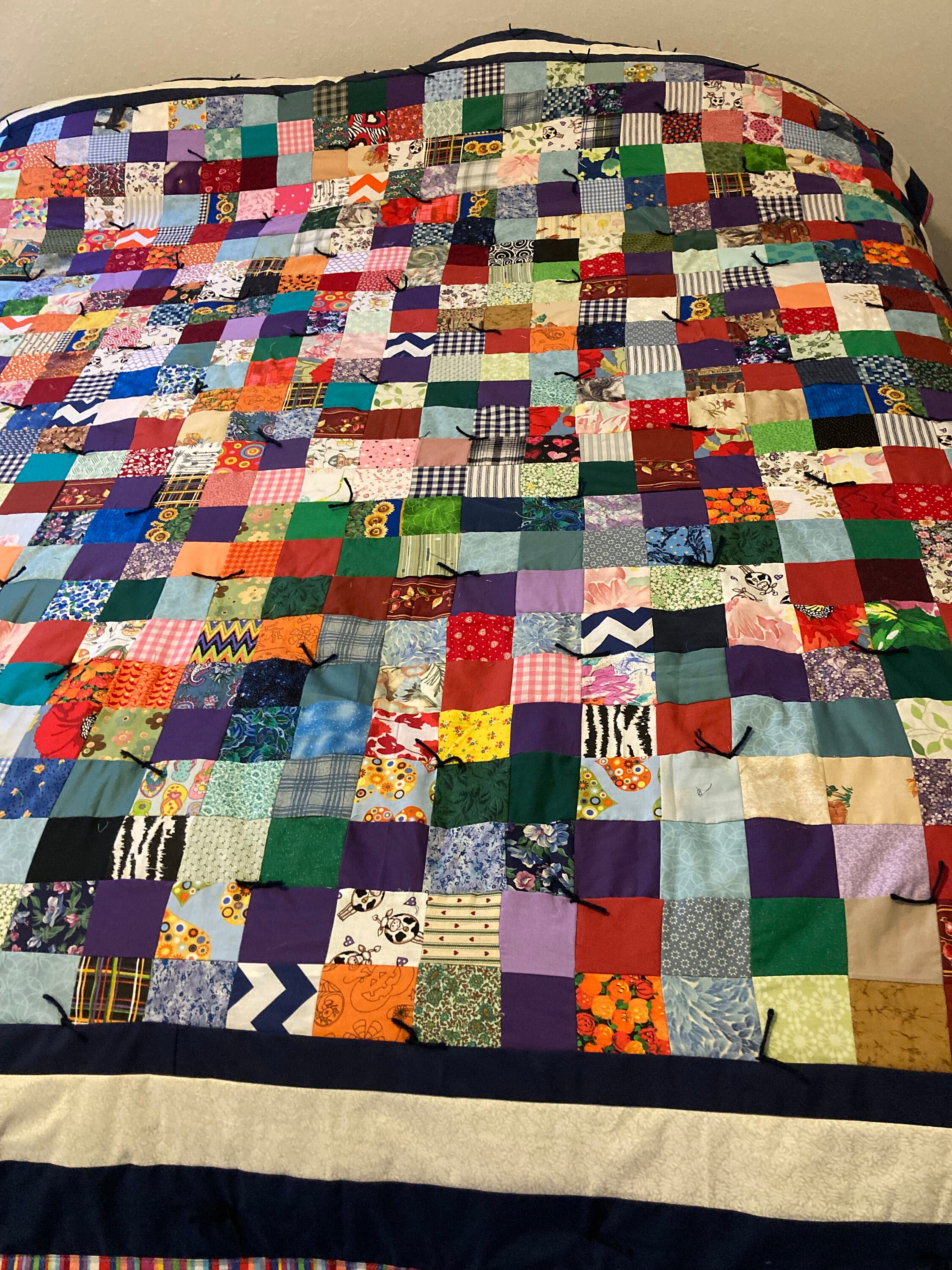 Always Wanted Too Squares Colorful Rainbow Quilt - Etsy