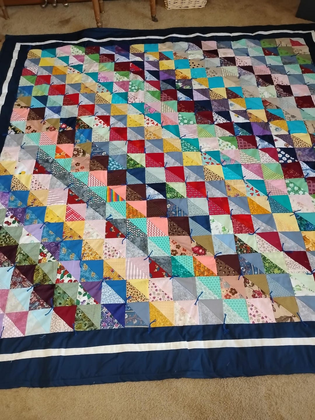That's Family - Triangles - Quilt - Bedding - Homemade - Etsy