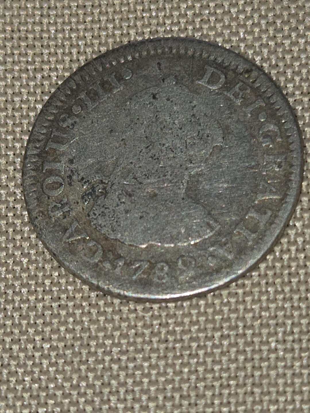 1789 Spanish American Colonial Half Real Silver Coin Pirate Buried ...