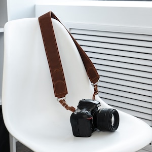 Personalized Leather Neck Camera Strap, Custom Photographer Gift ...