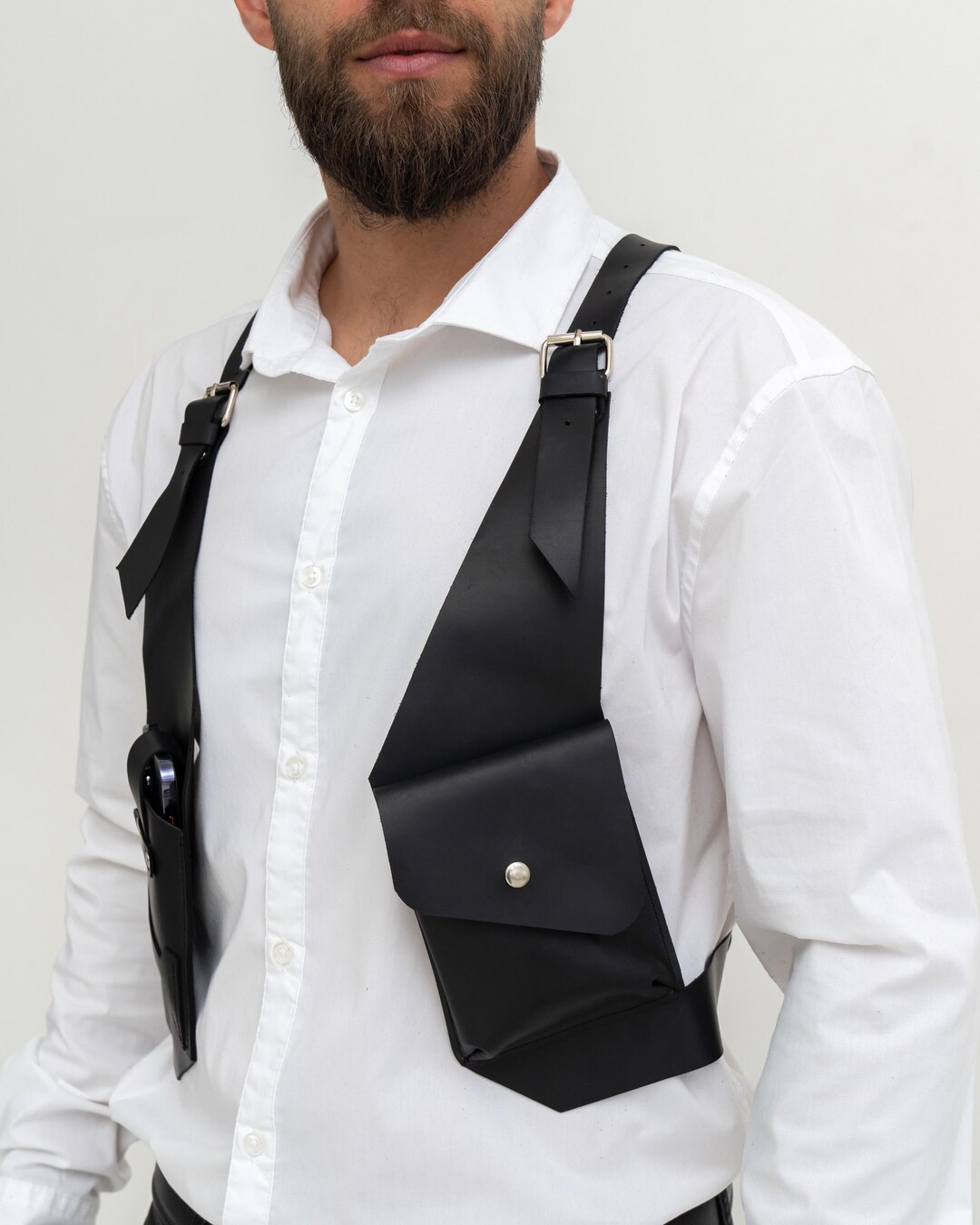 Leather Tactical Holster Bag, Military Utility Waist Pack, Concealed ...